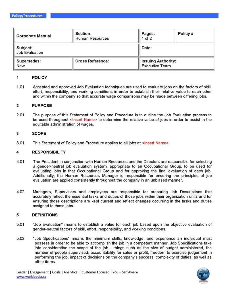 Job Evaluation Policy job-evaluation-policy